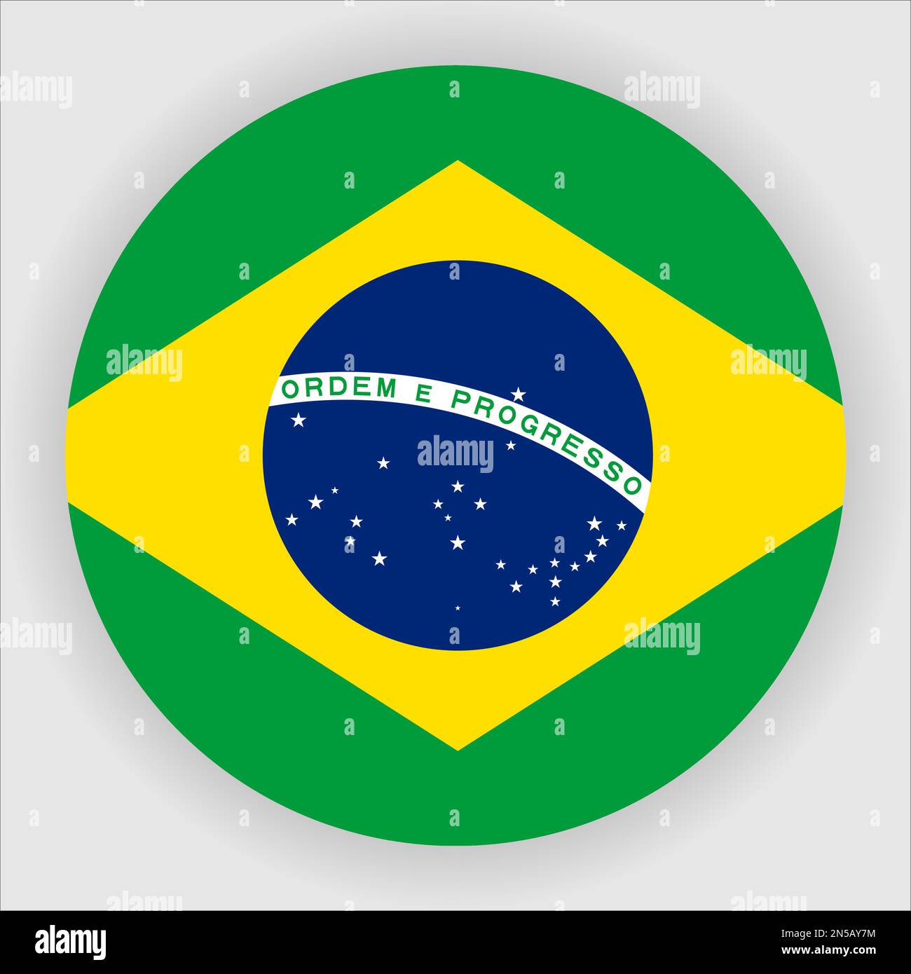 Brazil Flat Rounded Flag Icon Button Vector Stock Vector Image And Art