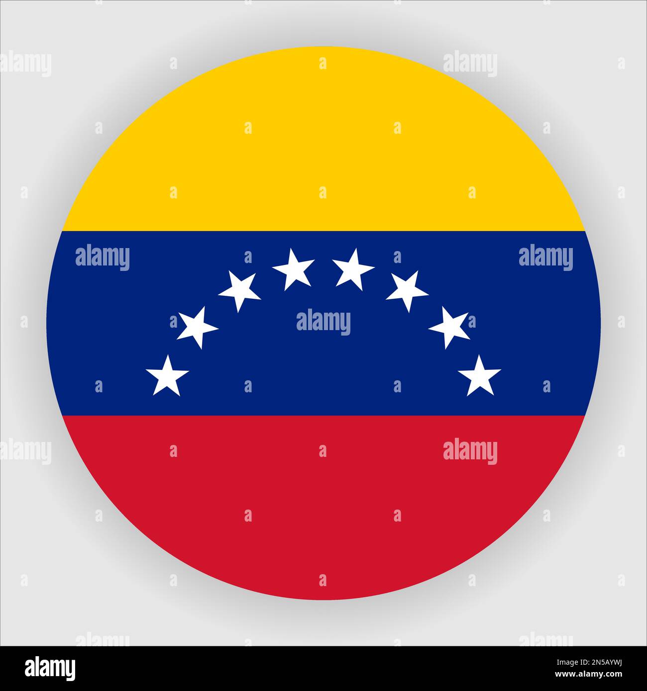 Venezuela Flat Rounded Flag Icon Button Vector Stock Vector Image And Art