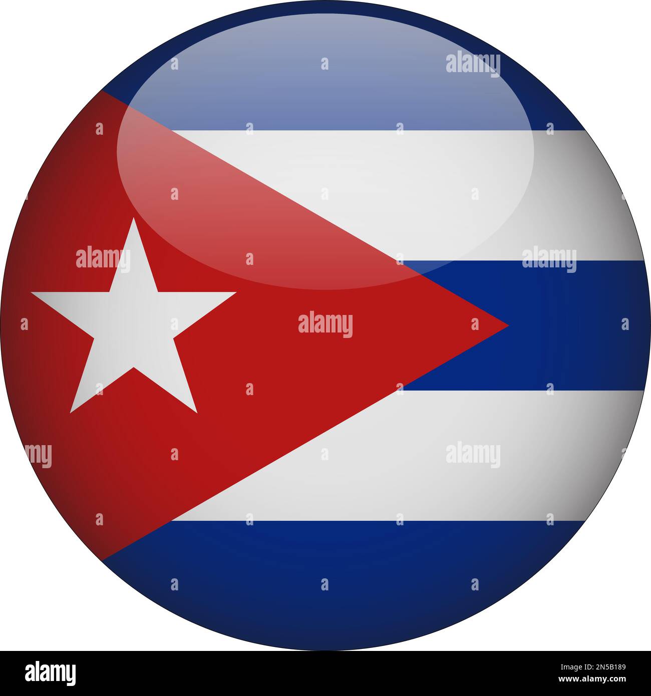 Cuba 3D Rounded Flag Icon Button Vector Stock Vector Image & Art - Alamy
