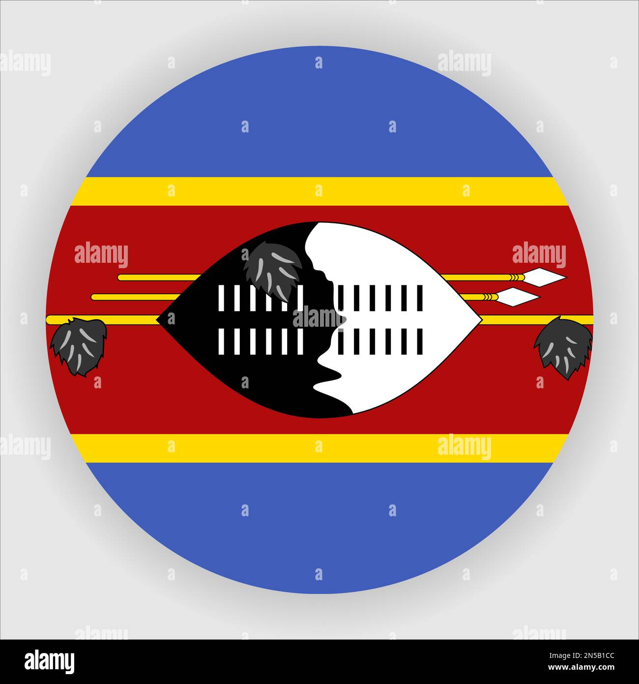 Eswatini Flat Rounded Flag Icon Button Vector Stock Vector Image And Art