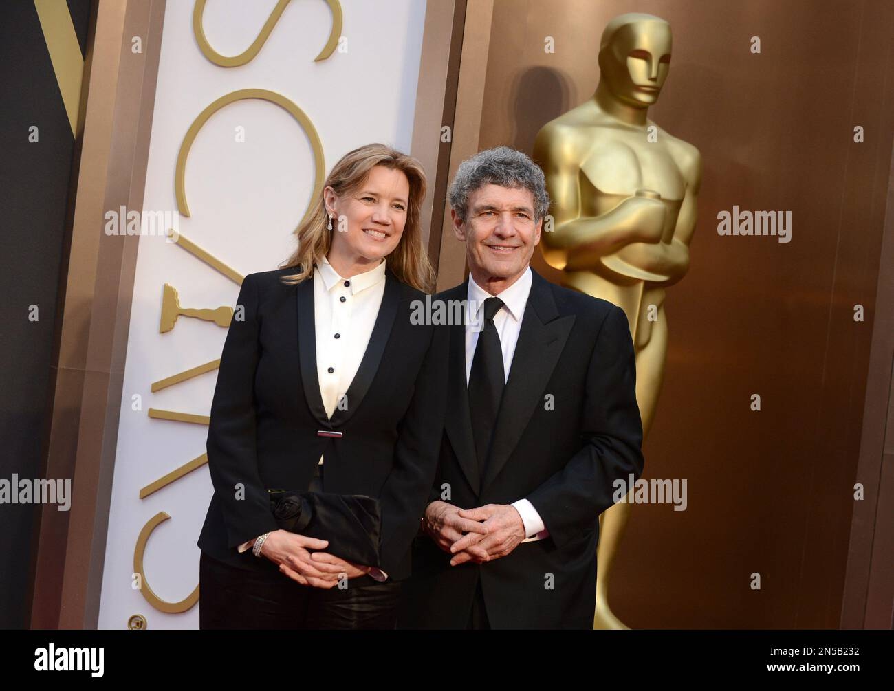 Alan F. Horn, right, and wife Cindy Horn arrive at the Oscars on Sunday ...