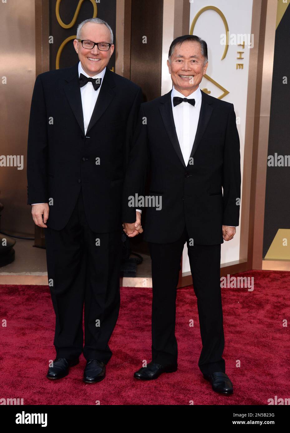 Brad Altman and George Takei arrive at the Oscars on Sunday, March 2 ...