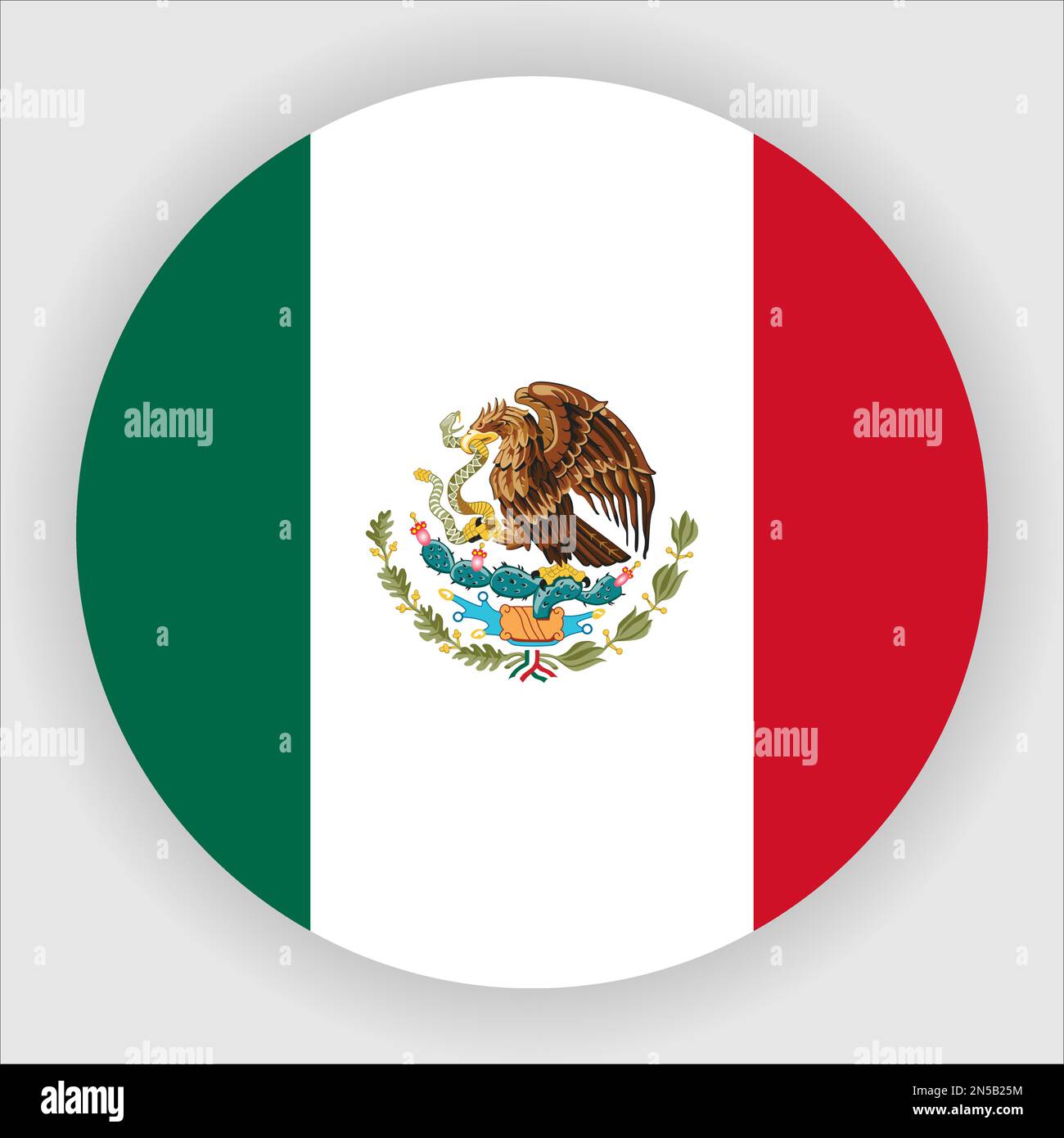Mexico Flat Rounded Flag Icon Button Vector Stock Vector Image & Art ...
