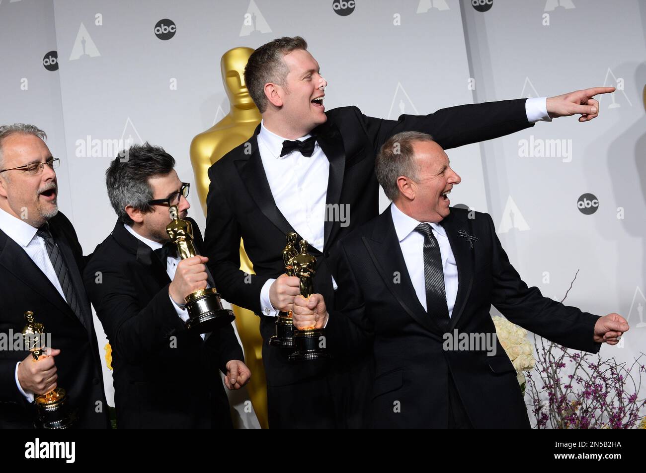 From left, Skip Lievsay, Niv Adiri, Christopher Benstead, Chris Munro ...