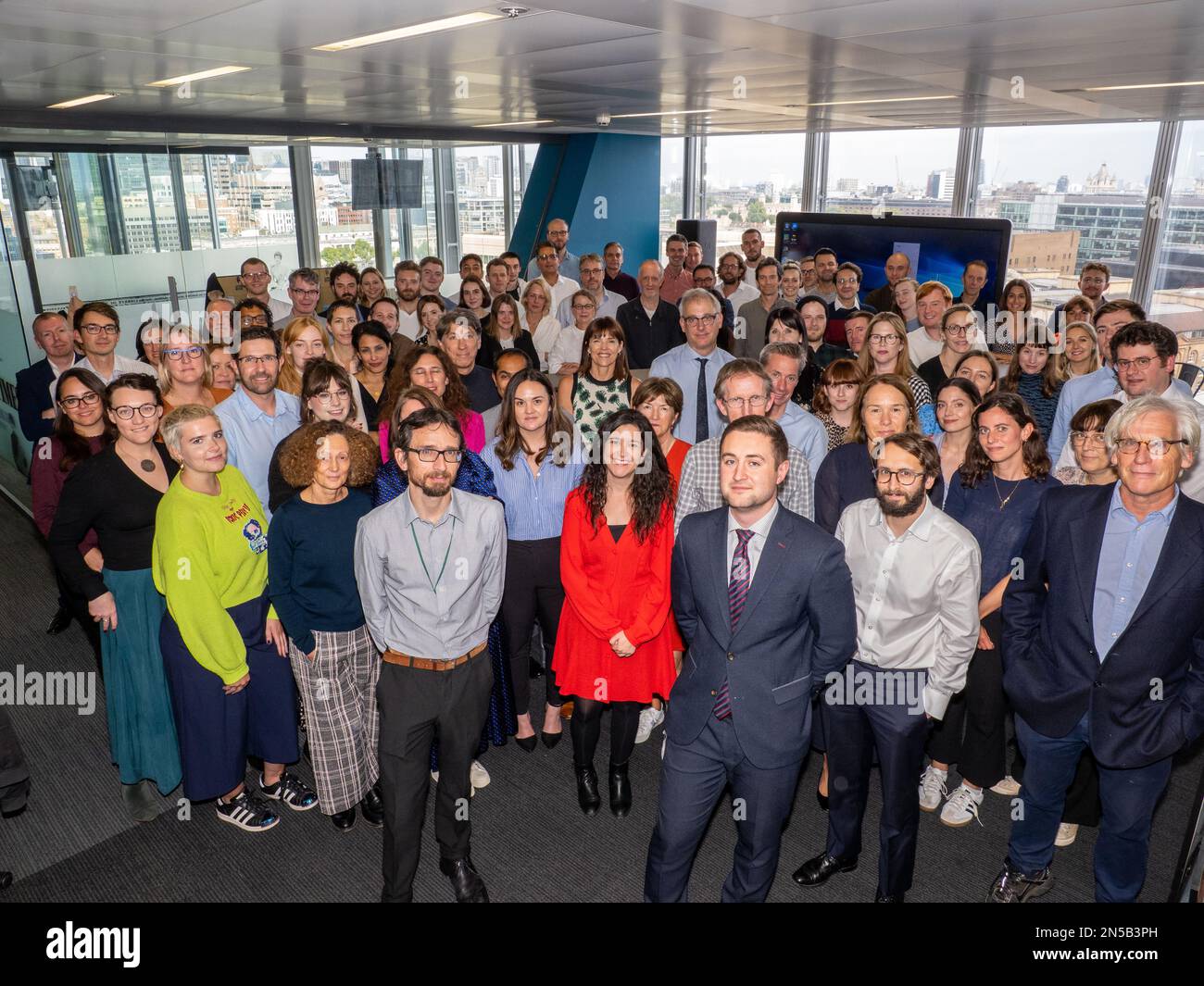 Scenes and workers at The Sunday Times offices at 1 London Bridge Place ...