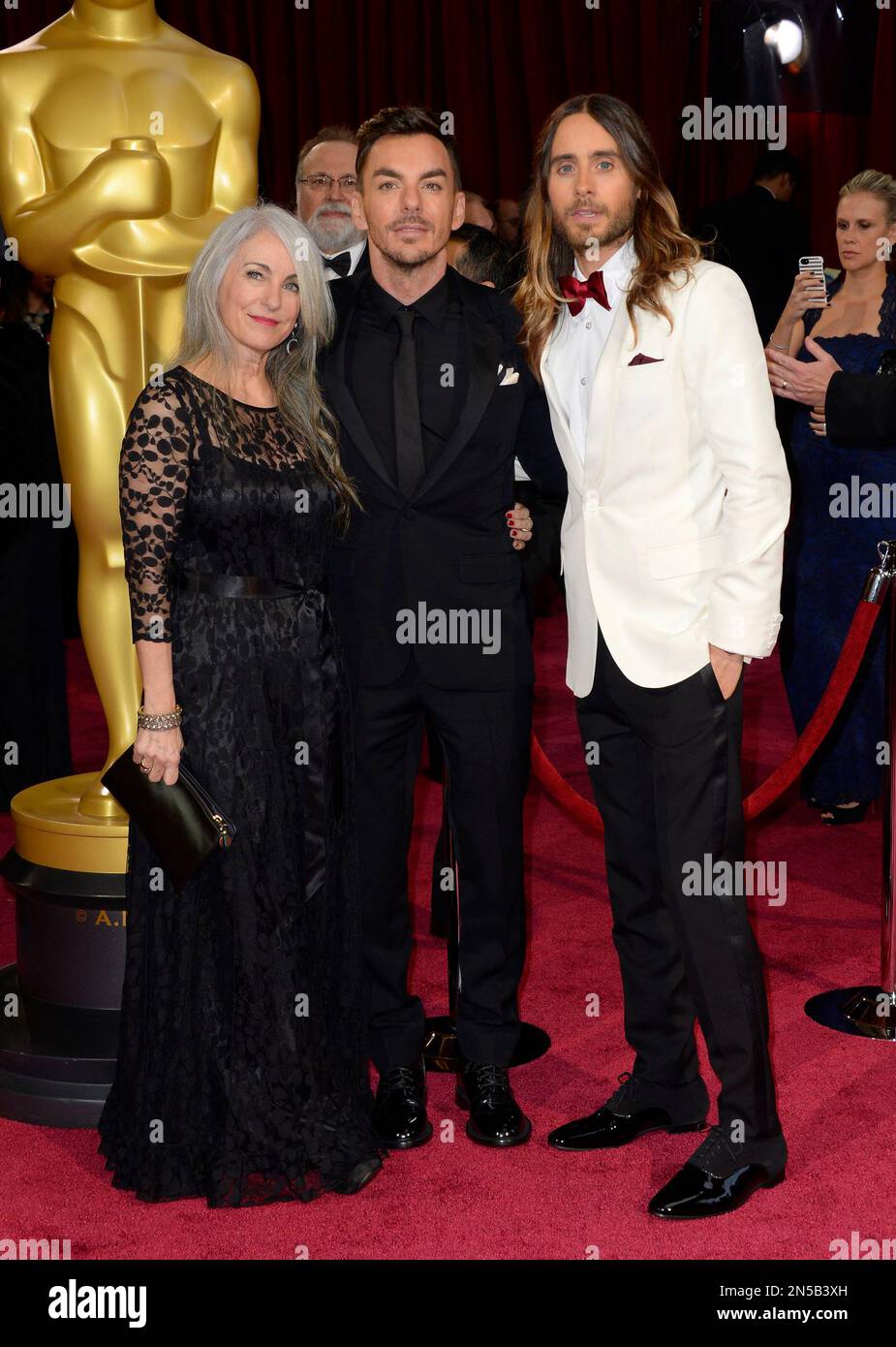From left, Constance Leto, Shannon Leto, and Jared Leto arrive at the ...