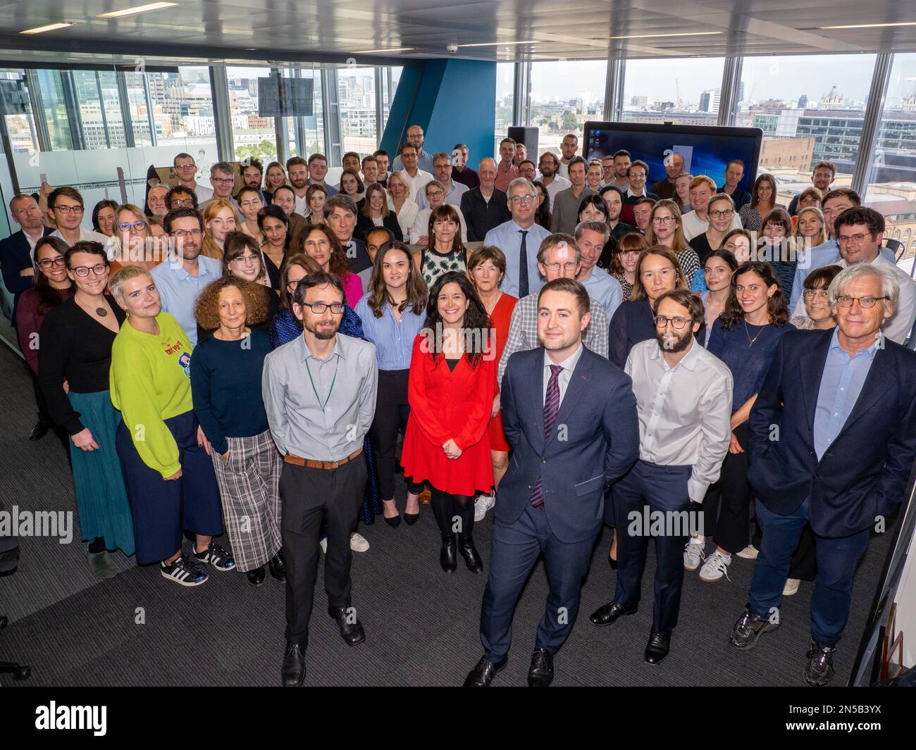 Scenes and workers at The Sunday Times offices at 1 London Bridge Place ...