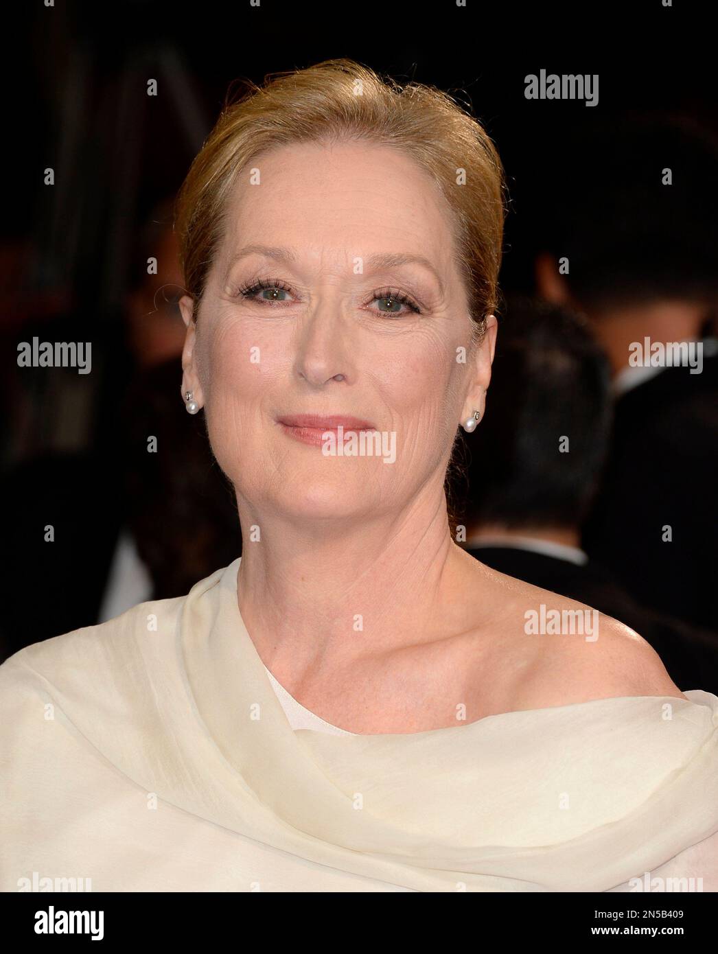 Meryl Streep arrives at the Oscars on Sunday, March 2, 2014, at the ...