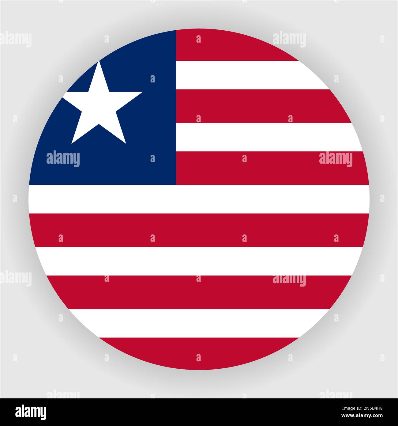 Liberia Flat Rounded Flag Icon Button Vector Stock Vector Image And Art