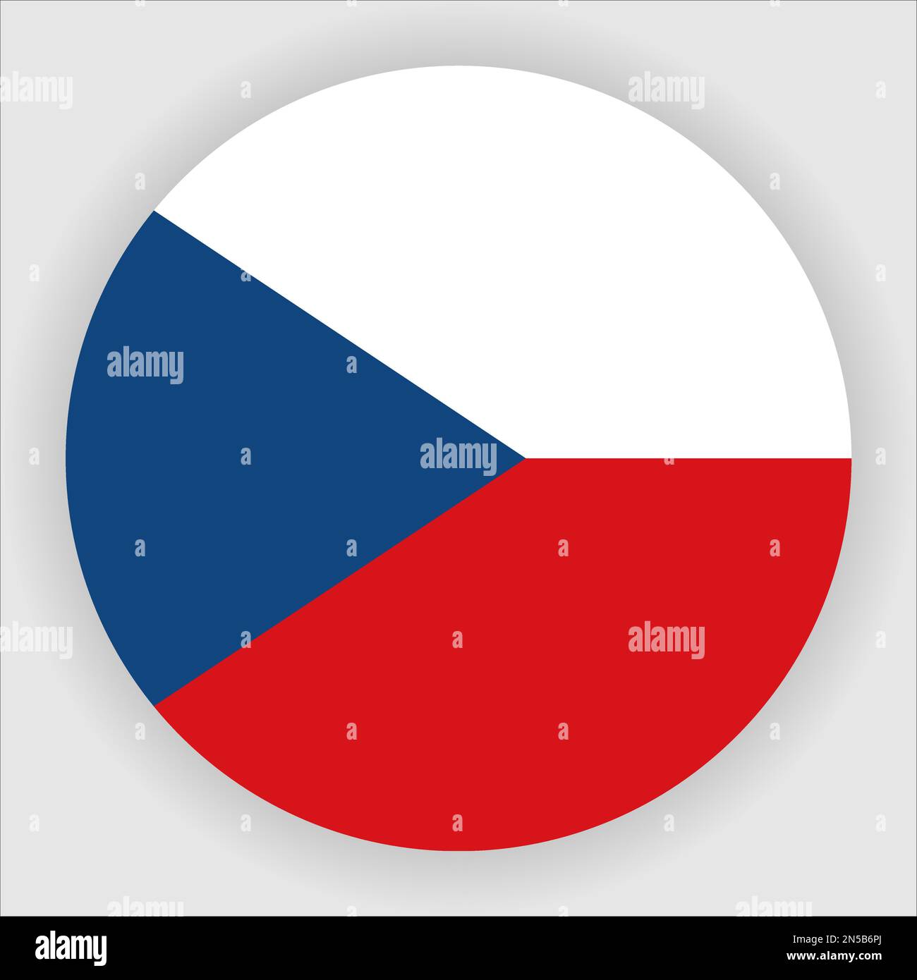 The Czech Republic Flat Rounded Flag Icon Button Vector Stock Vector ...