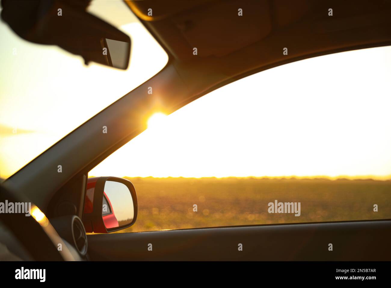 Beautiful sunrise from car window hi-res stock photography and images ...