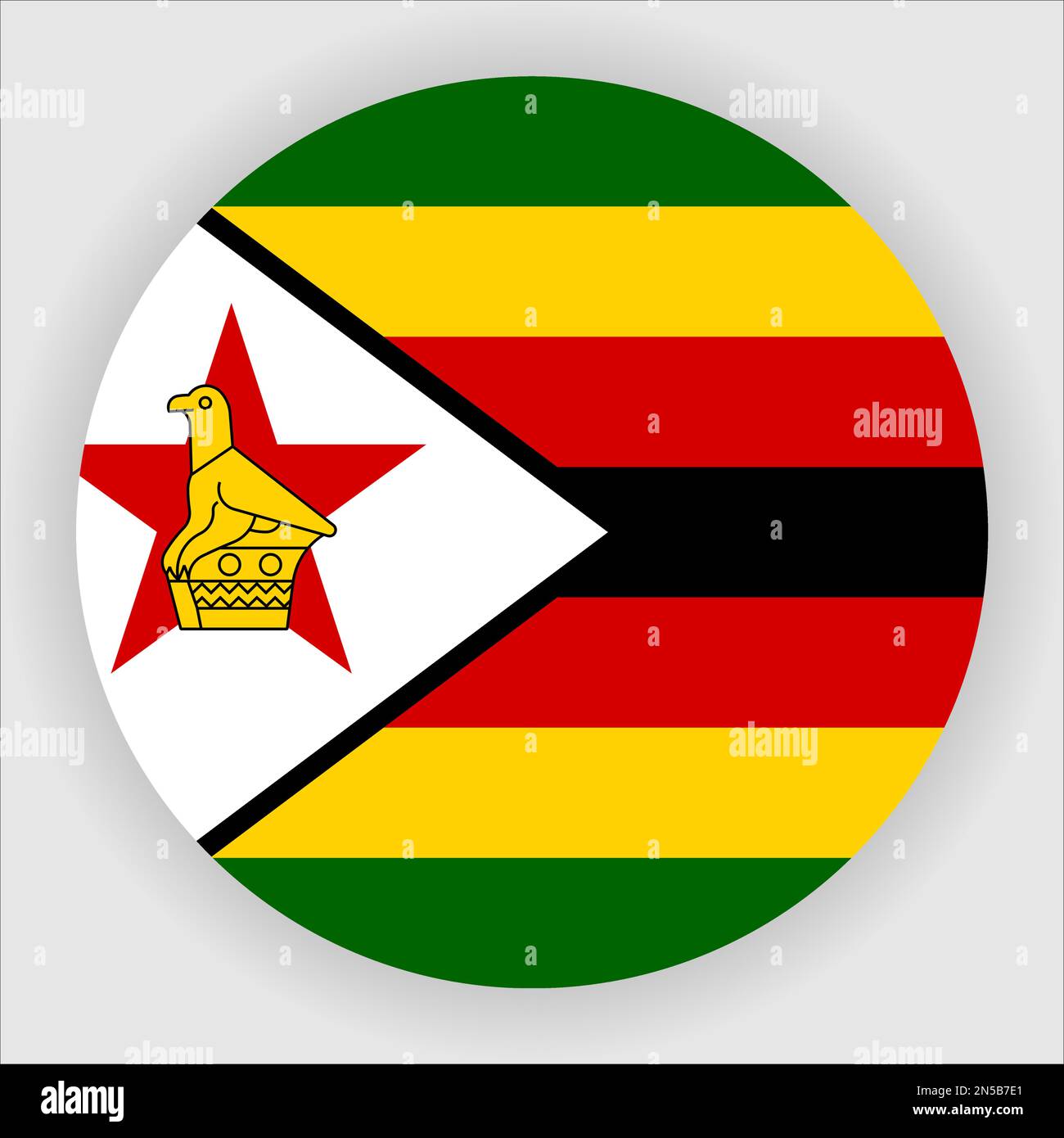 Zimbabwe Flat Rounded Flag Icon Button Vector Stock Vector Image And Art