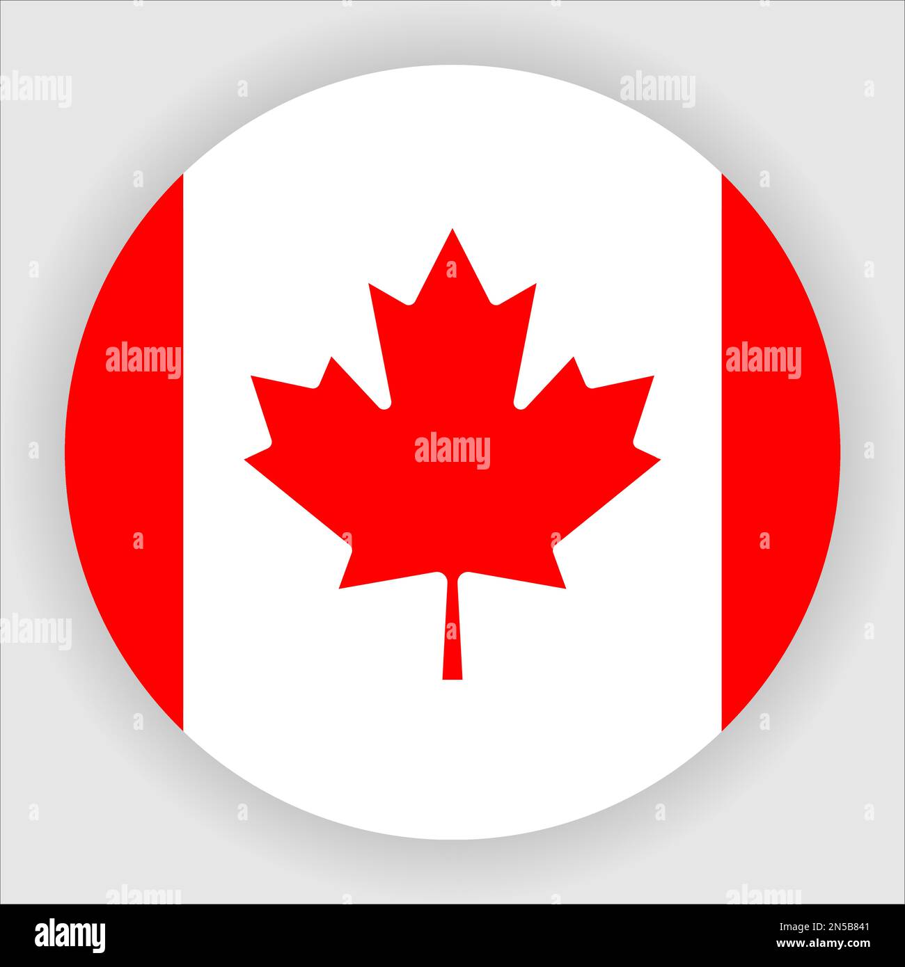 Canada Flat Rounded Flag Icon Button Vector Stock Vector Image And Art