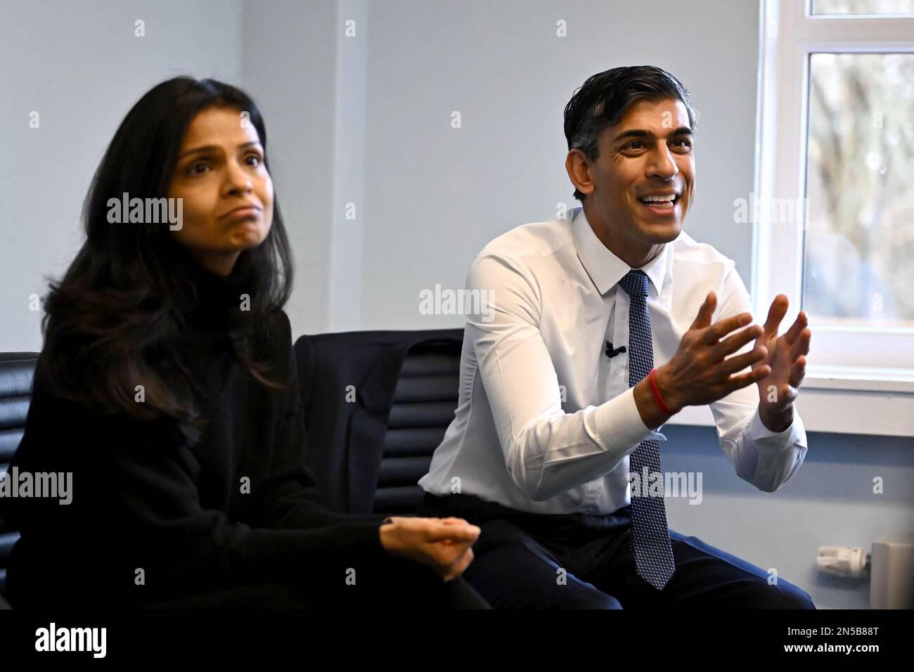Prime Minister Rishi Sunak and his wife Akshata Murty attend a ...