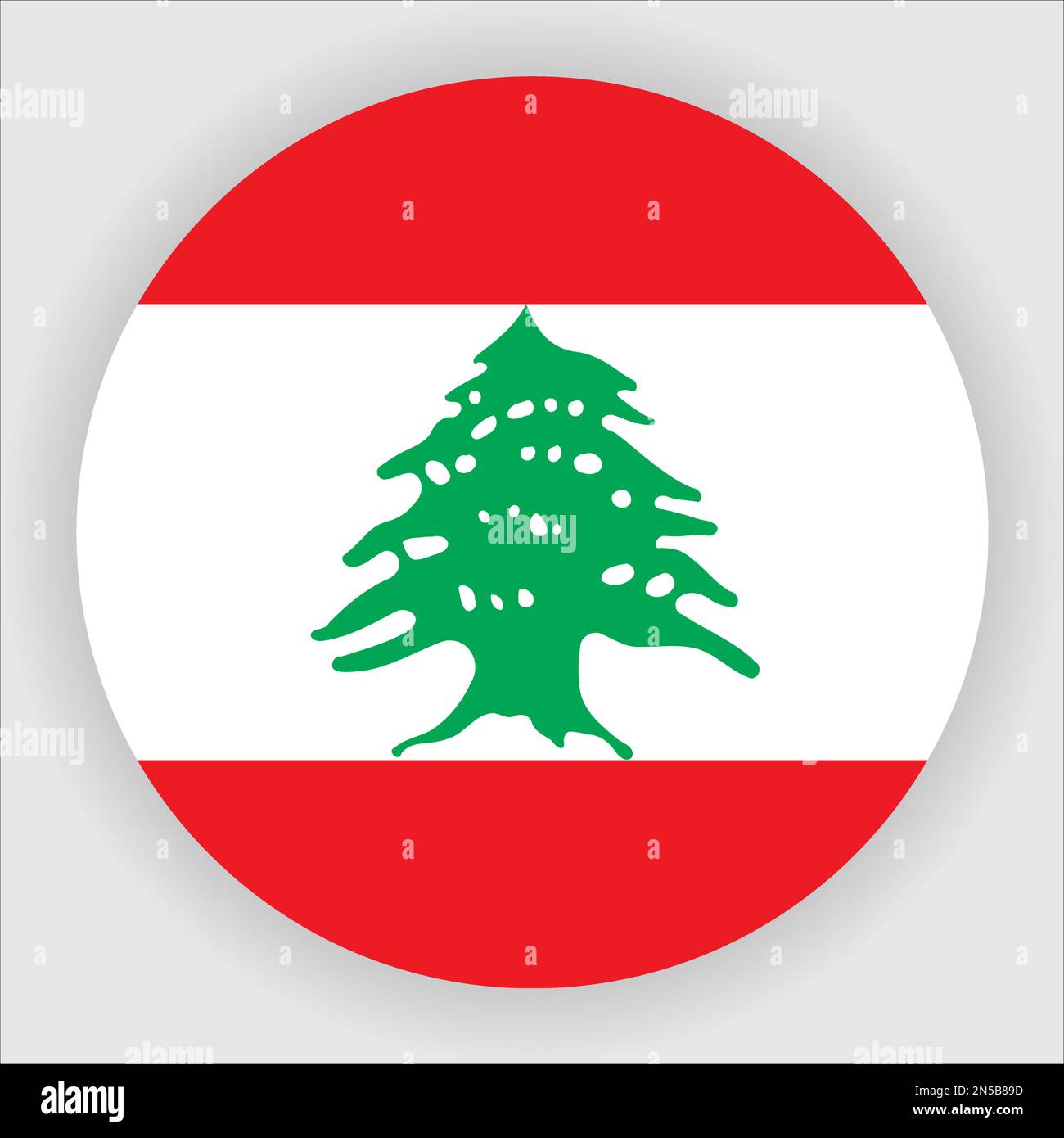 Lebanon Flat Rounded Flag Icon Button Vector Stock Vector Image And Art