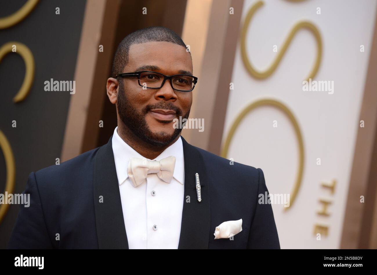 Tyler Perry arrives at the Oscars on Sunday, March 2, 2014, at the ...