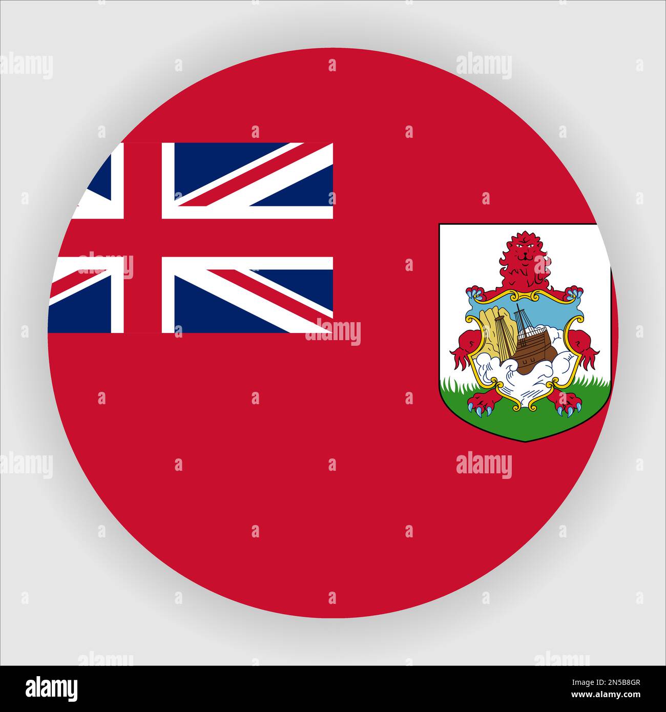 Bermuda Flat Rounded Flag Icon Button Vector Stock Vector Image & Art ...