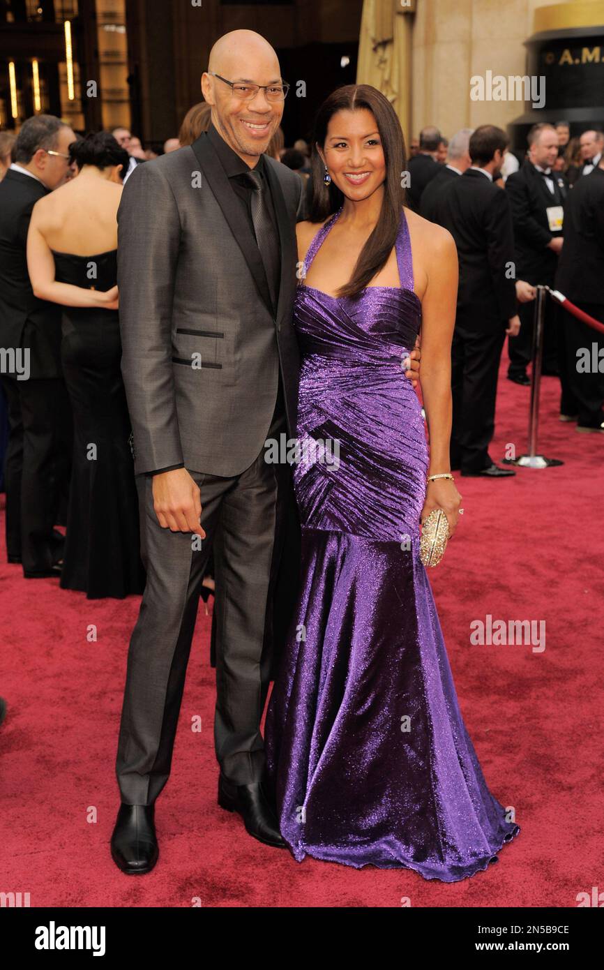 John Ridley, left, and Gayle Ridley arrives at the Oscars on Sunday ...