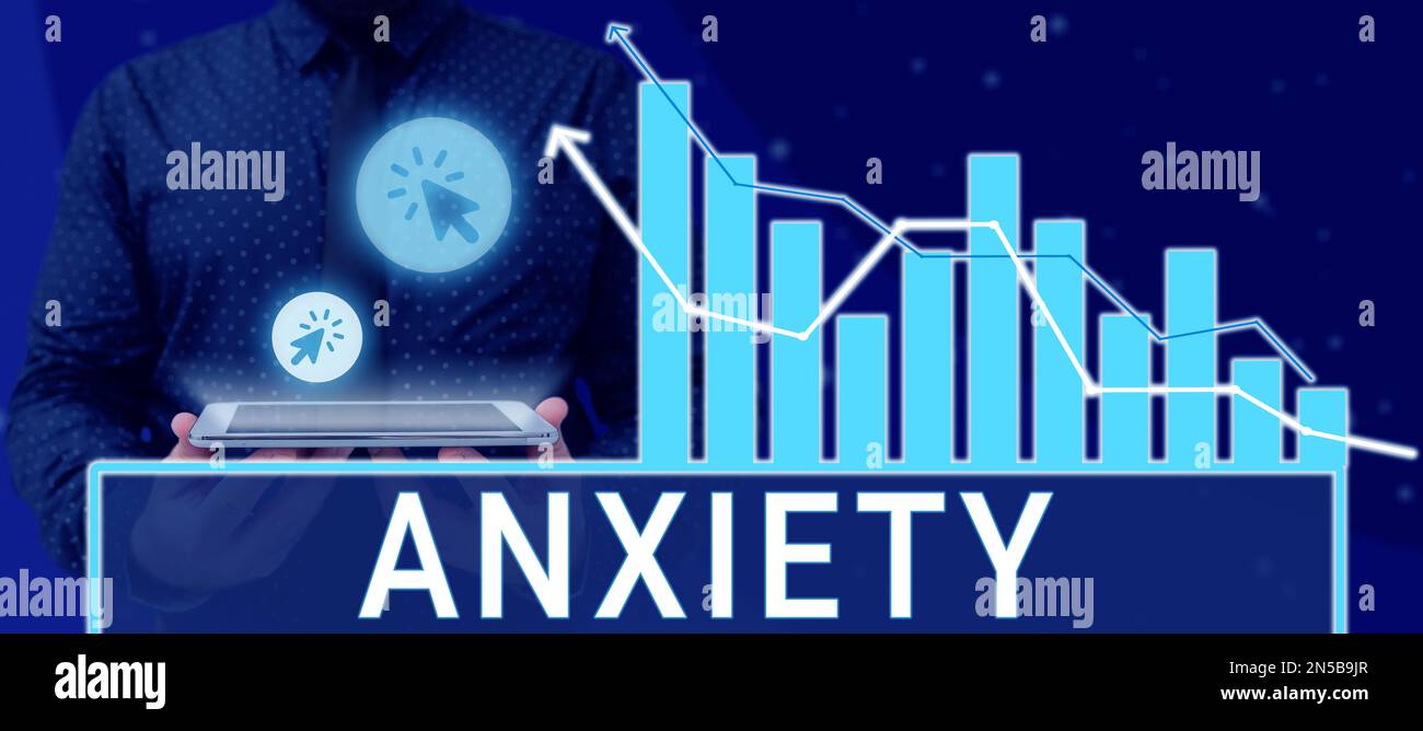 Handwriting text Anxiety. Business approach Excessive uneasiness and ...