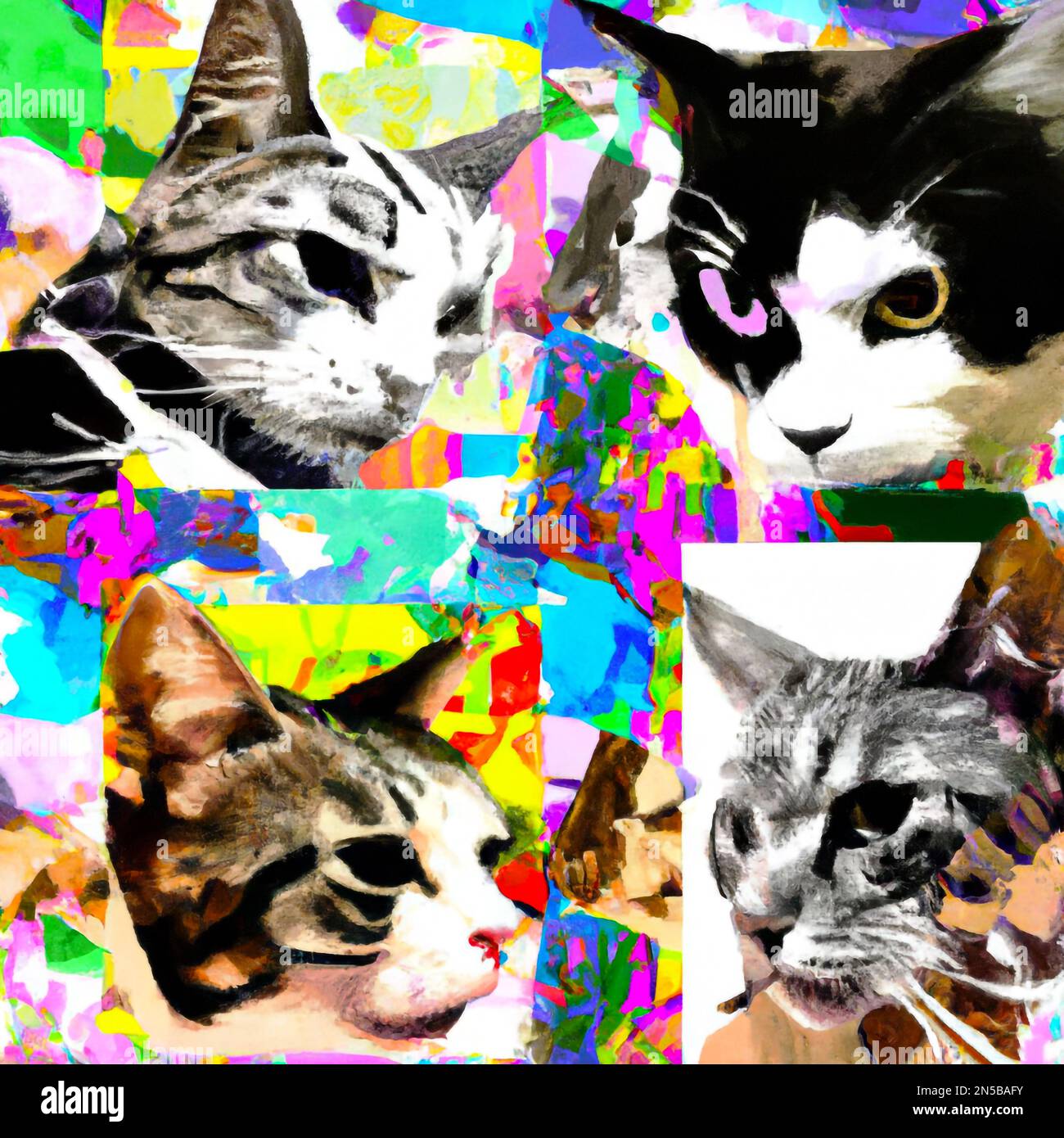 Animal faces collage hi-res stock photography and images - Alamy