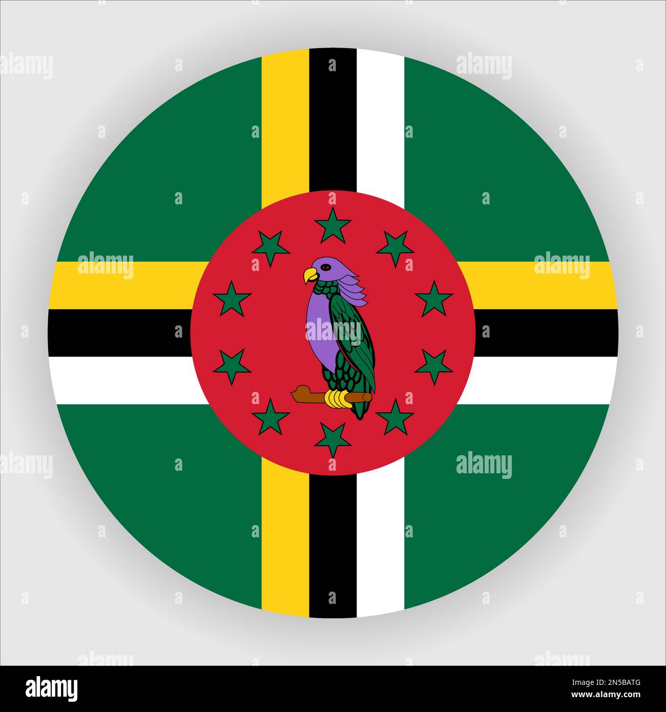 Dominica Flat Rounded Flag Icon Button Vector Stock Vector Image And Art