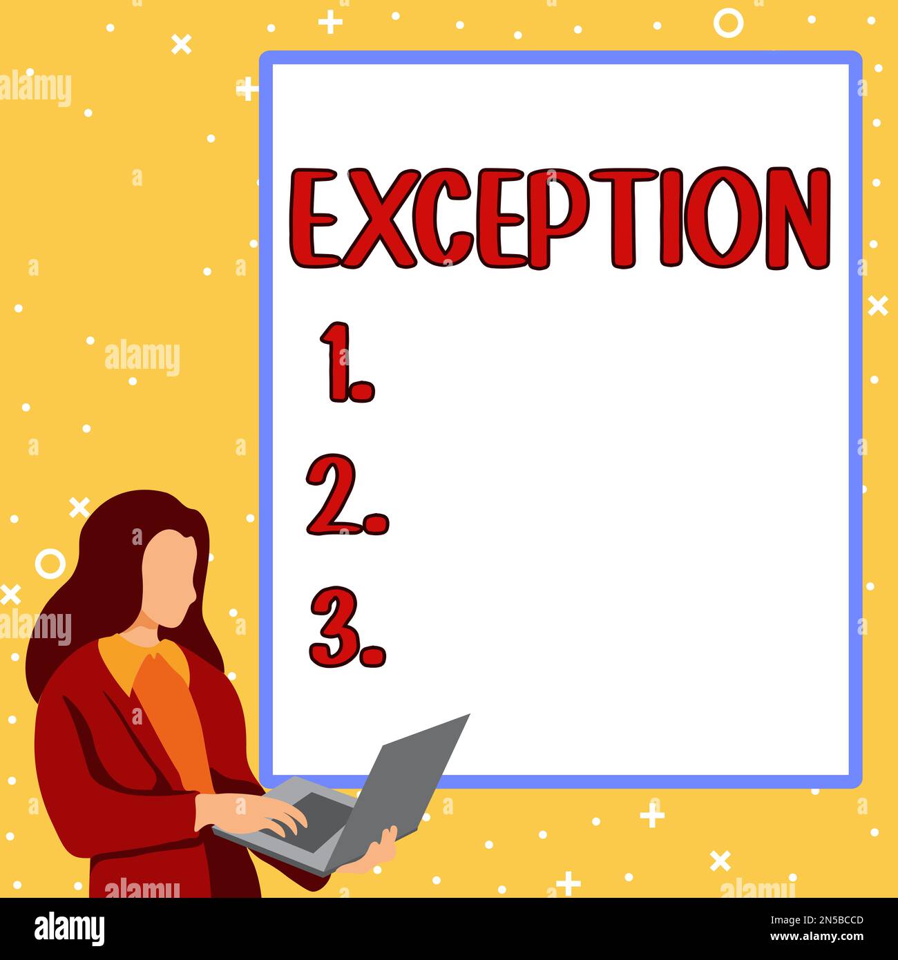 Sign displaying Exception. Concept meaning person or thing that is ...