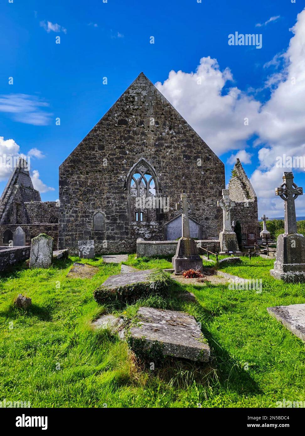 IRELAND-SEPTEMBER,2022:Kilmacduagh Monastic site, Gort, Co. Galway ...