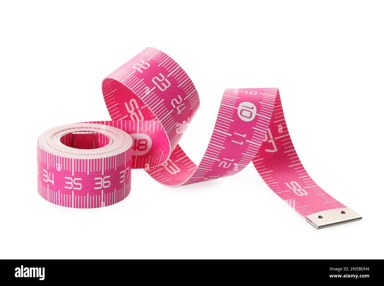 Pink cloth tape measure Cut Out Stock Images & Pictures - Alamy