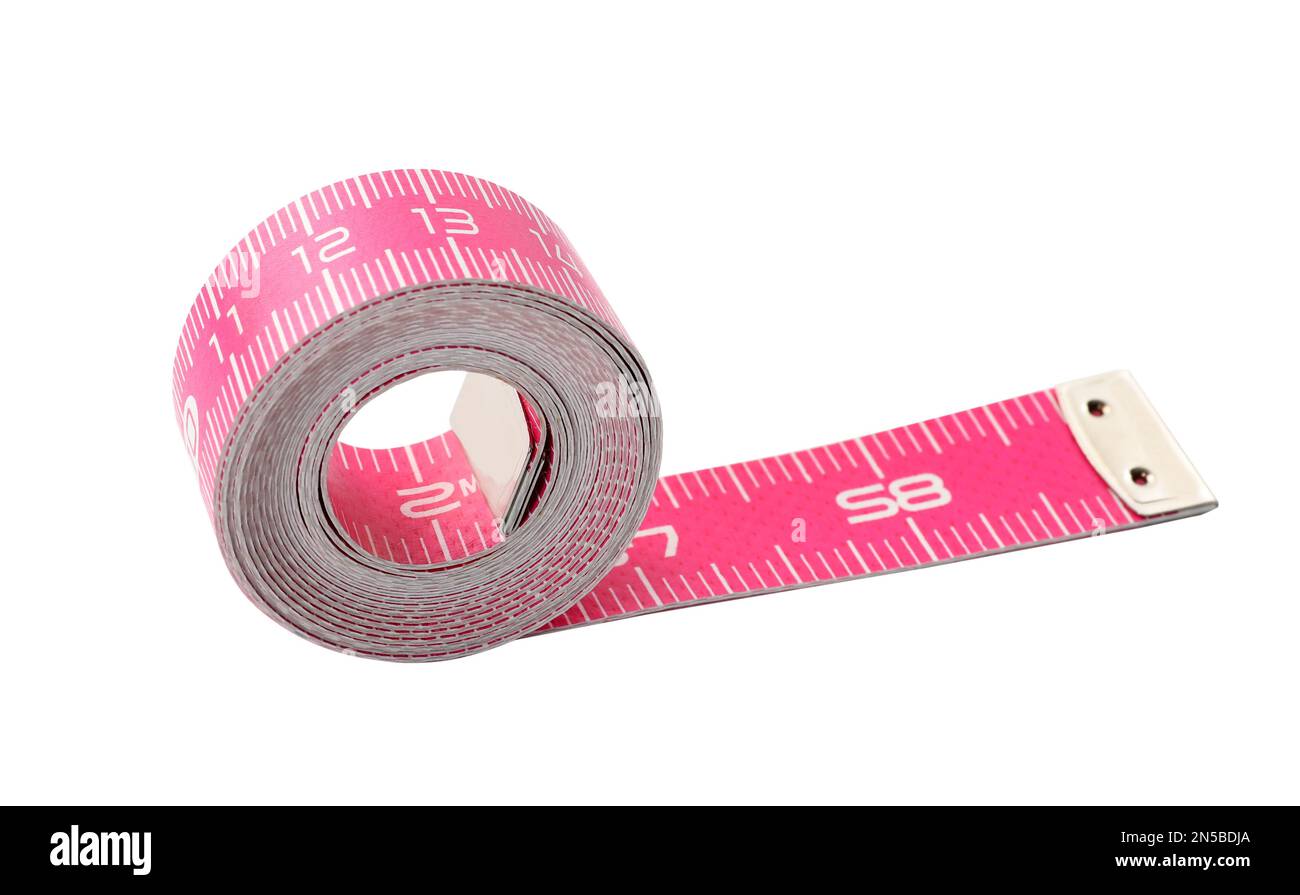Pink cloth tape measure Cut Out Stock Images & Pictures - Alamy