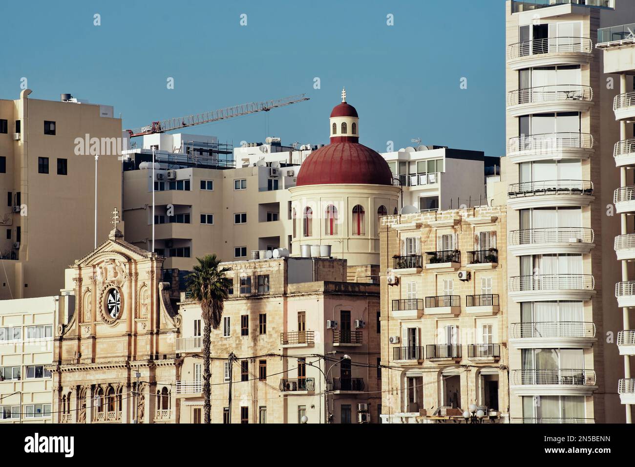 buildings in the area of Sliema - Malta Stock Photo - Alamy