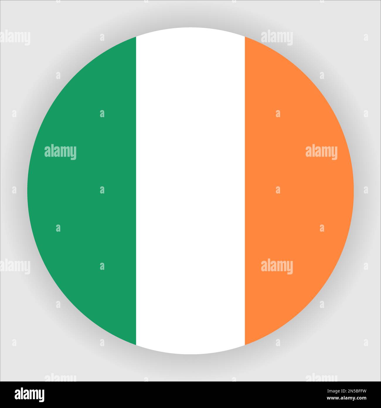 Ireland Flat Rounded Flag Icon Button Vector Stock Vector Image & Art ...