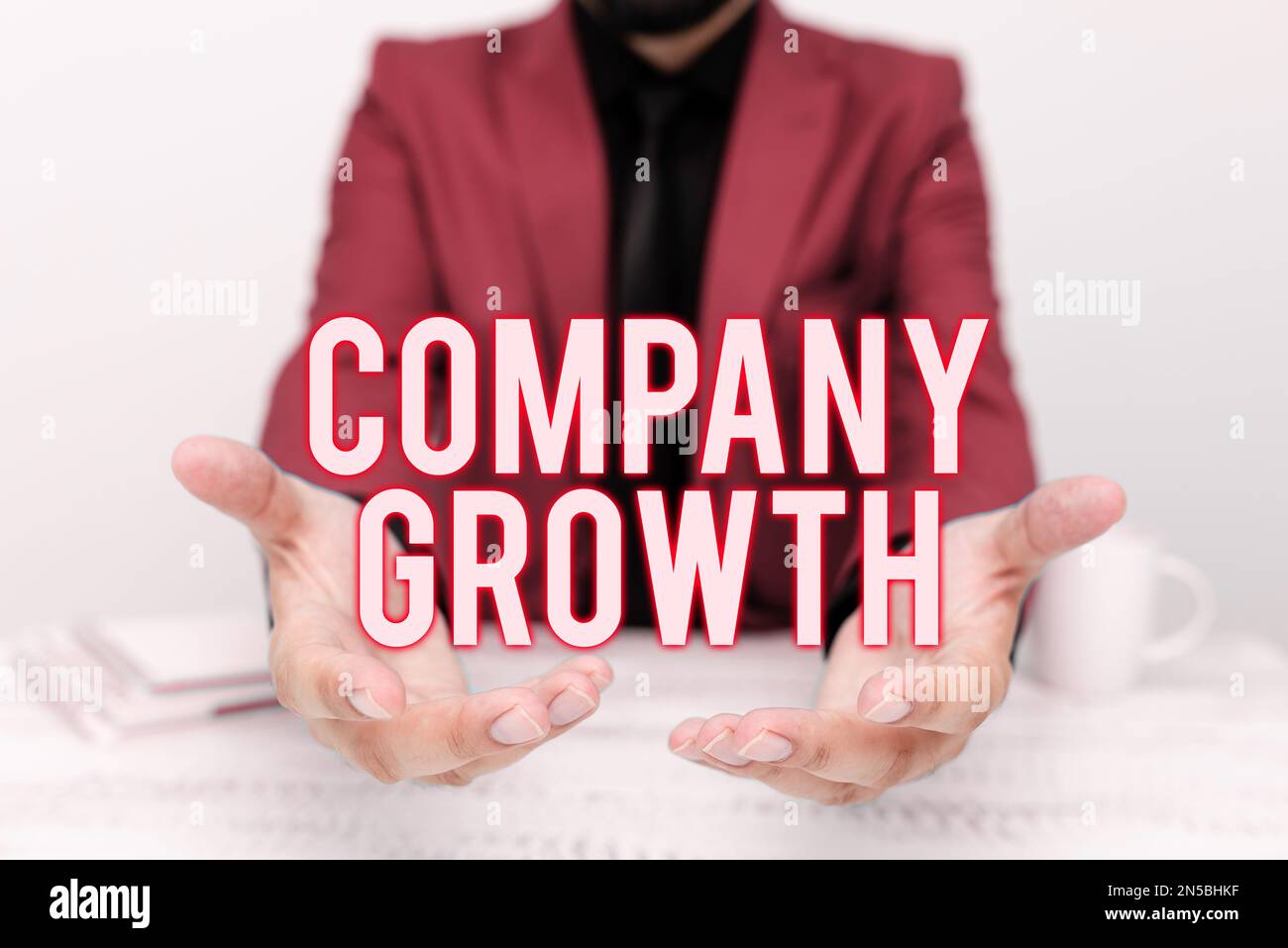 Sign displaying Company Growth, Business idea a long-term stage where ...