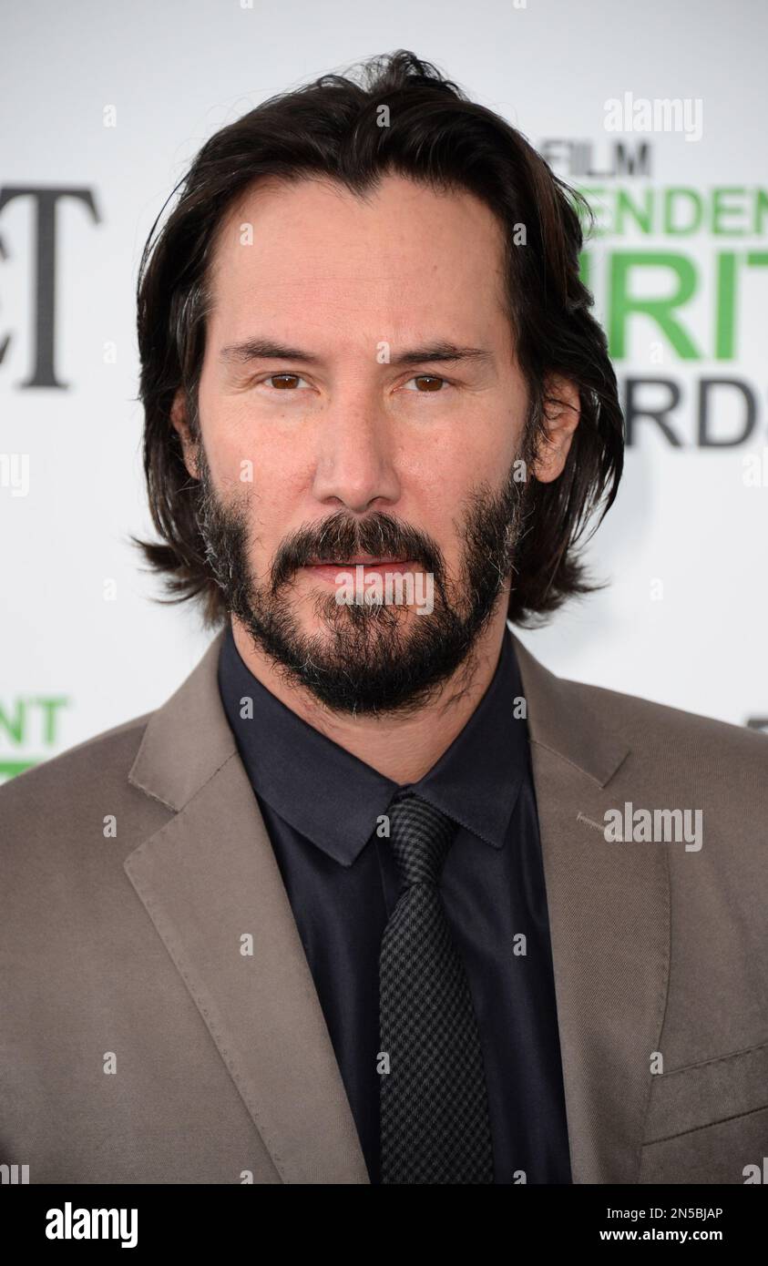 Keanu Reeves arrives at the 2014 Film Independent Spirit Awards, on ...