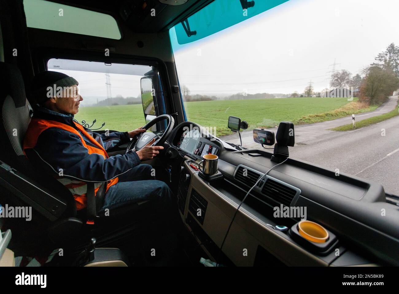 Transport lorry cab interior hi-res stock photography and images - Alamy
