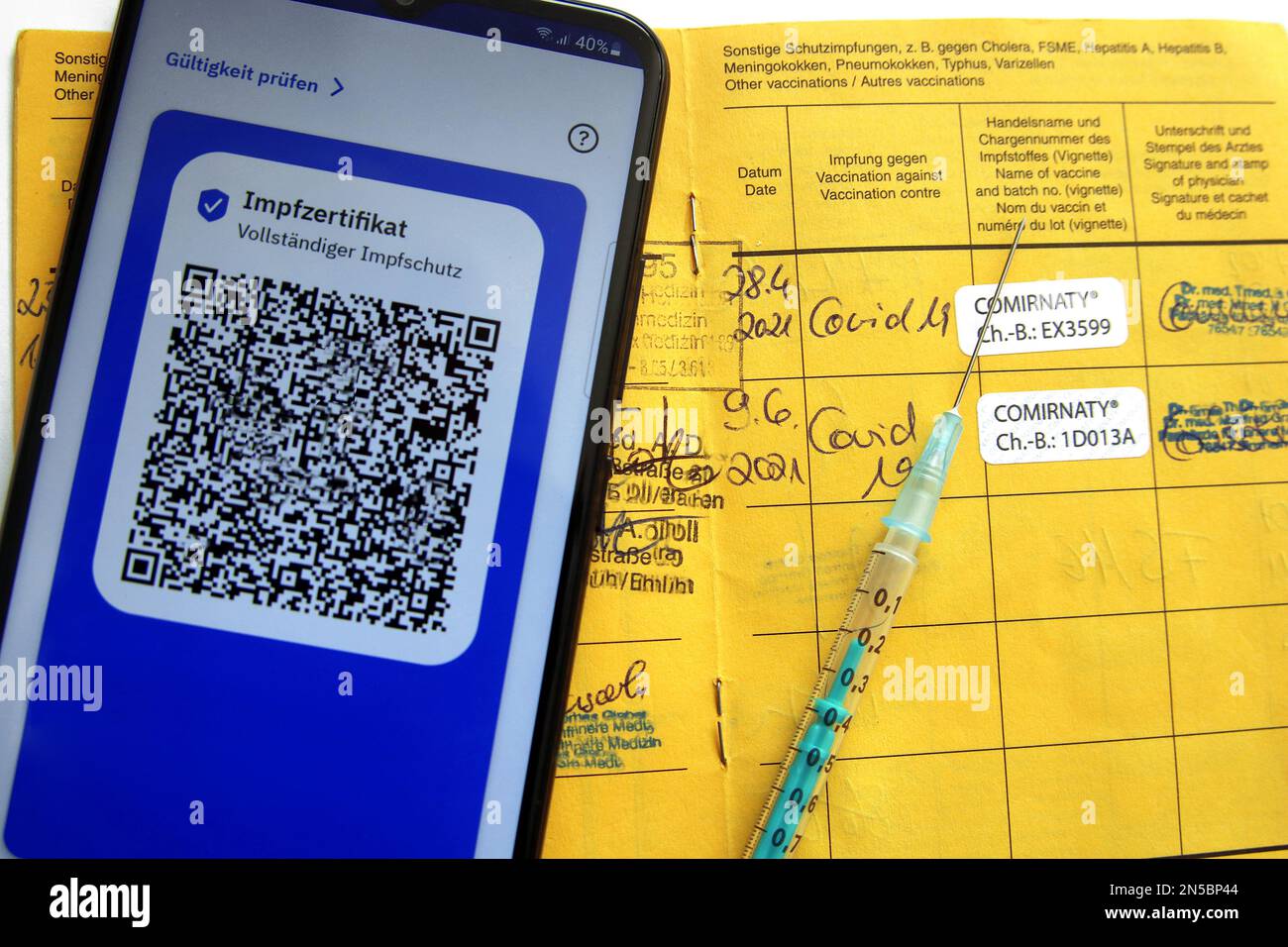complete vaccination protection, vaccination book with digital ...