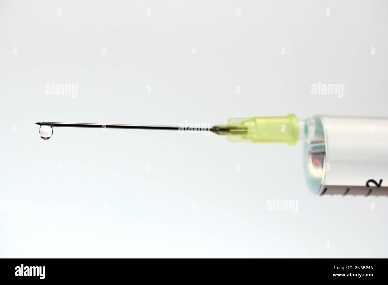 injection, disposable plastic syringe with disposable needle Stock ...