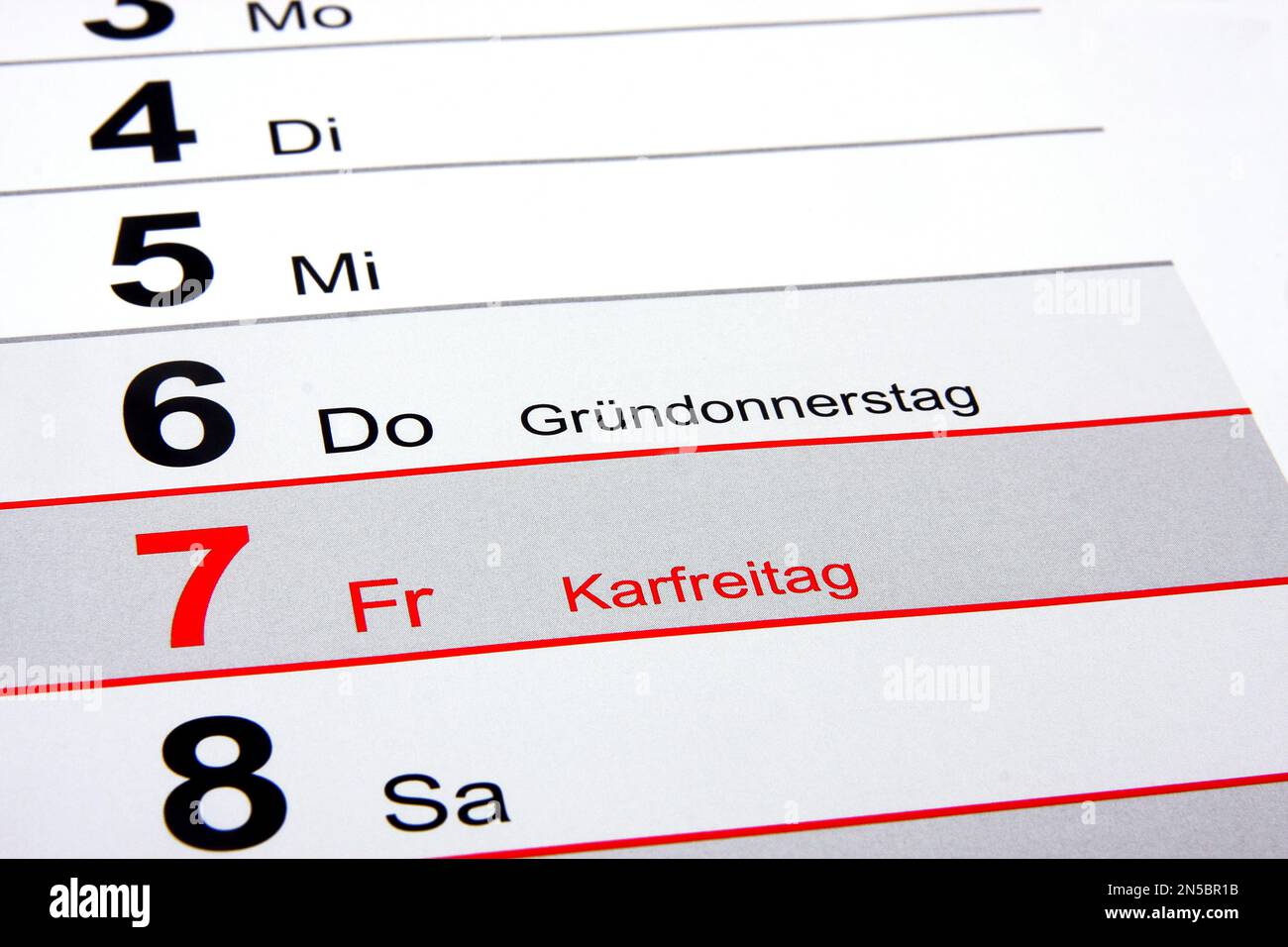 year calendar 2023 in German, Holy Thursday, Good Friday Stock Photo ...