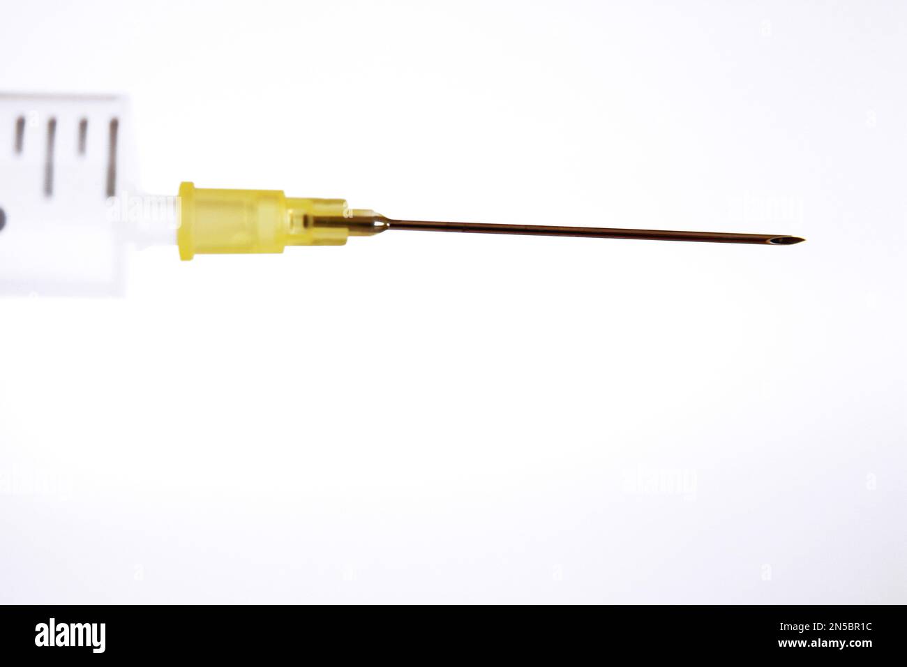 injection, disposable plastic syringe with disposable needle Stock ...