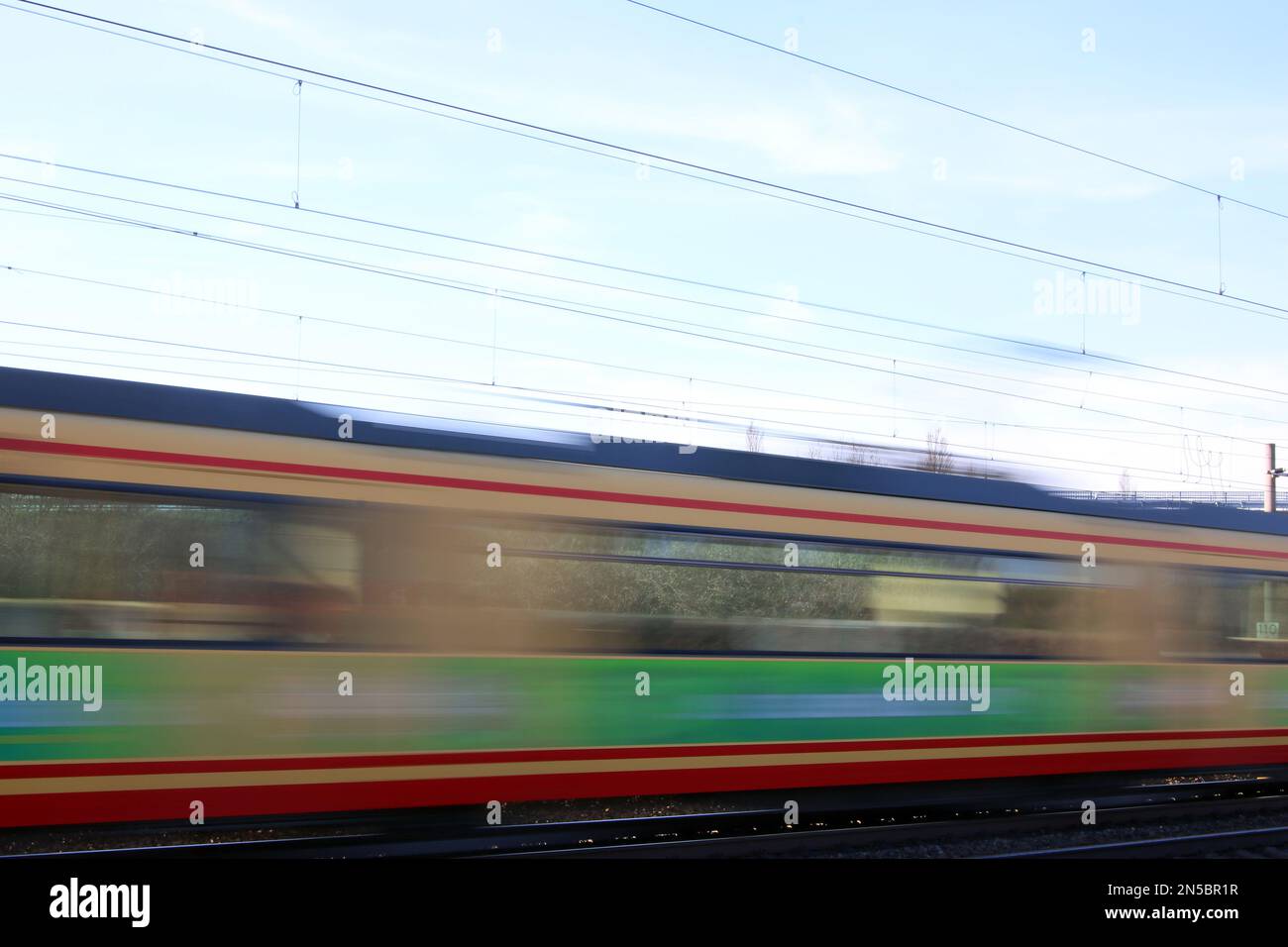 rush pasting express train, Germany Stock Photo - Alamy