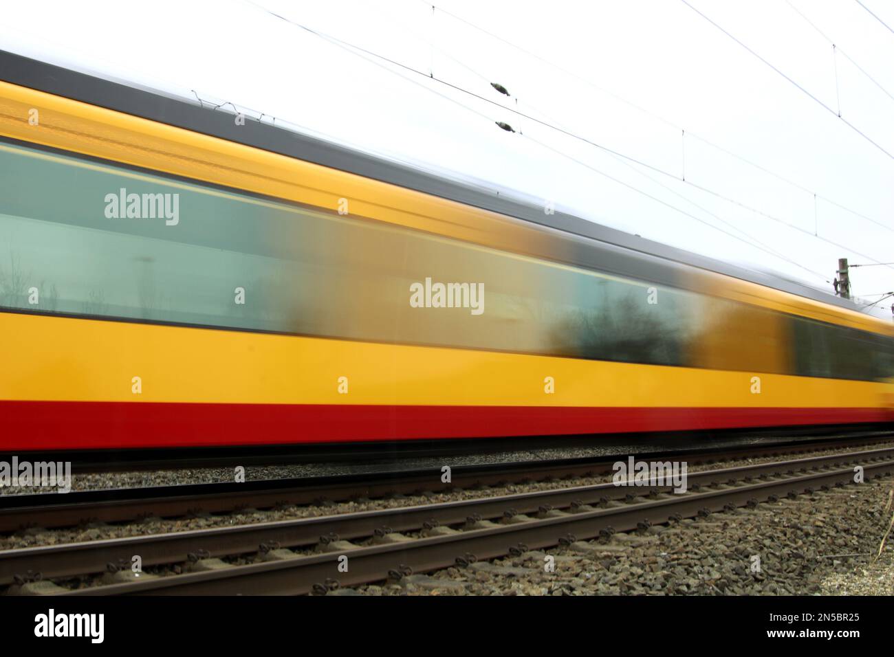 rush pasting express train, Germany Stock Photo - Alamy