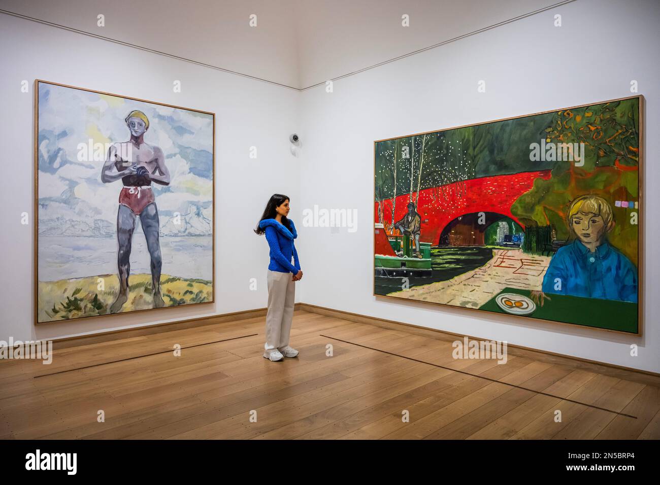 London, UK. 9th Feb, 2023. Bather, 2019-23 and Canal, 2023 - Peter Doig ...