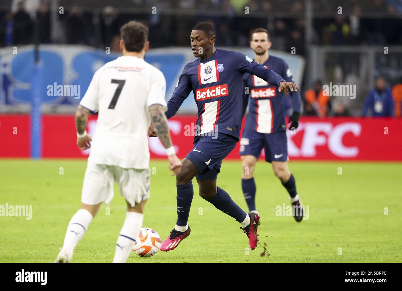 Nuno Mendes of PSG during the French Cup round of 16 football match ...