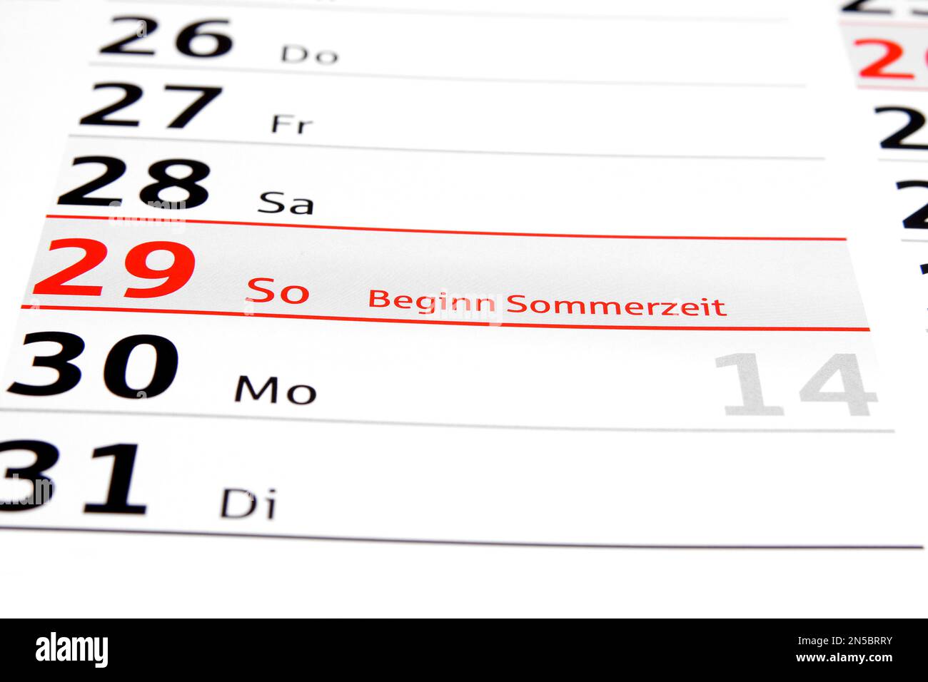 year calendar 2015 in German, clock change im March Stock Photo - Alamy