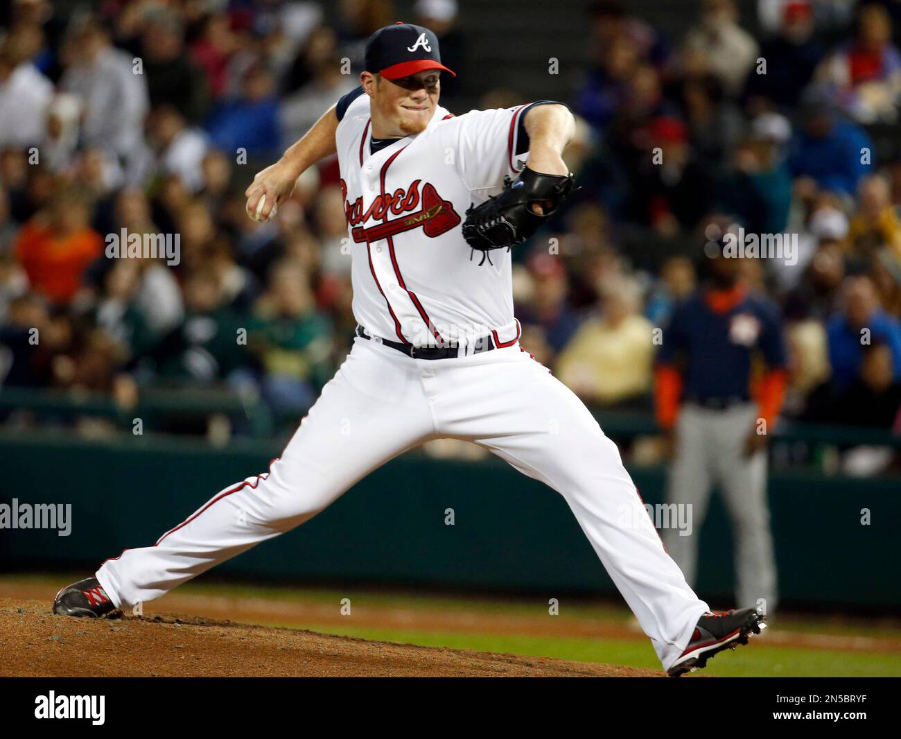 Atlanta Braves relief pitcher Craig Kimbrel throws in the fourth inning ...