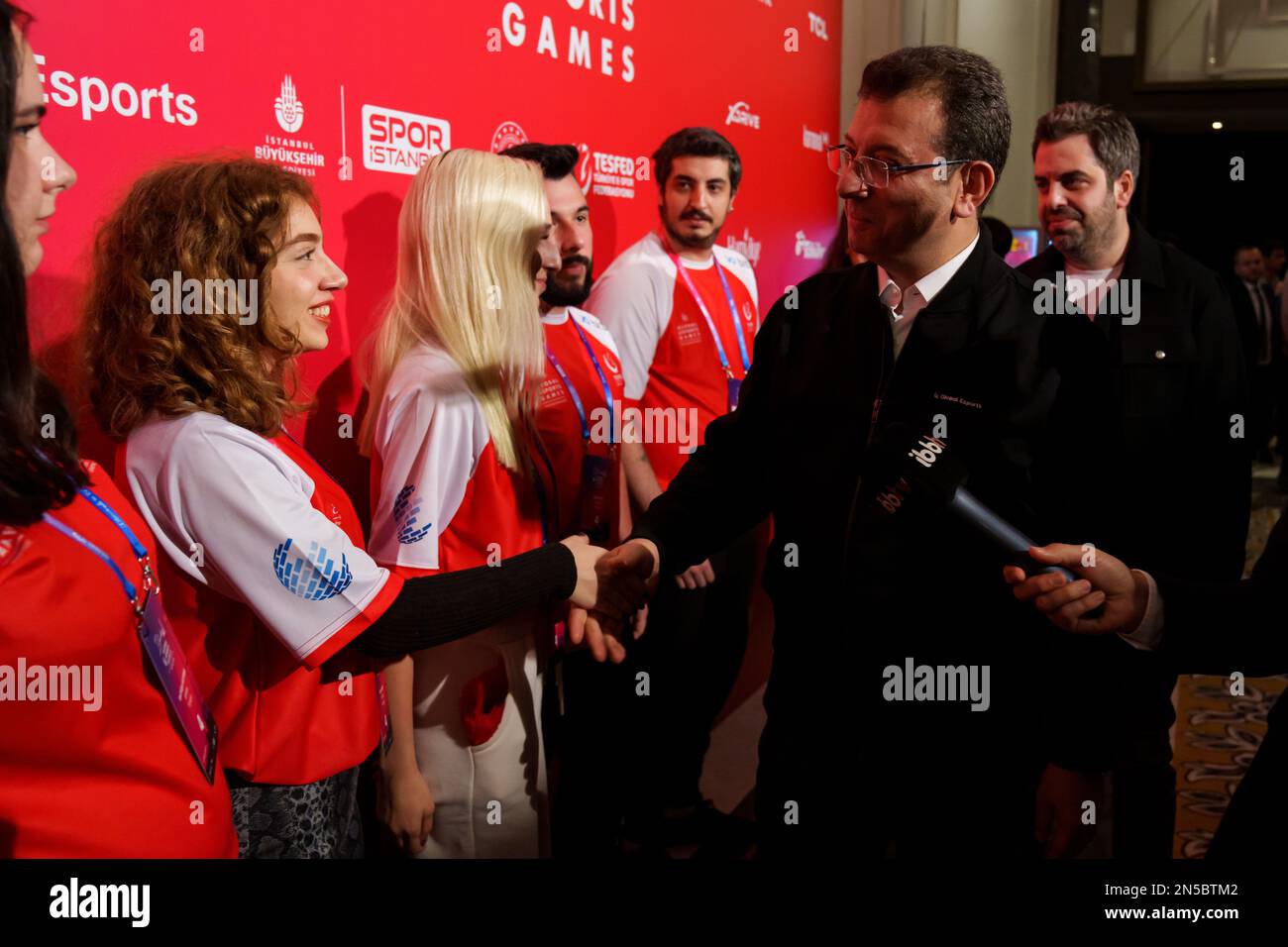 Istanbul Mayor Ekrem Imamoglu at the Istanbul 2022 Global Esports Games ...
