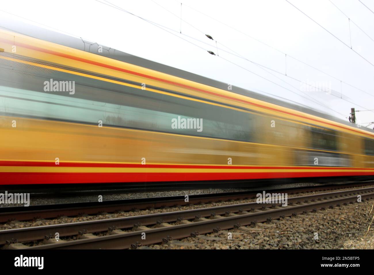 rush pasting express train, Germany Stock Photo - Alamy