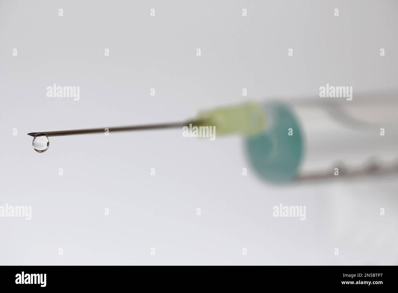 injection, disposable plastic syringe with disposable needle Stock ...