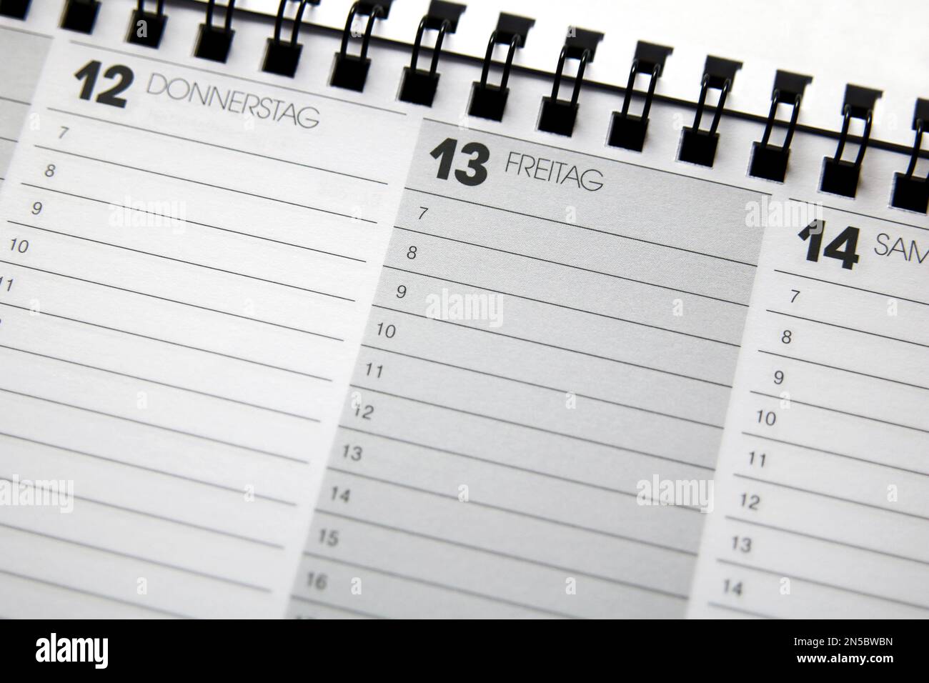 desk calendar in German, Friday 13 Stock Photo - Alamy