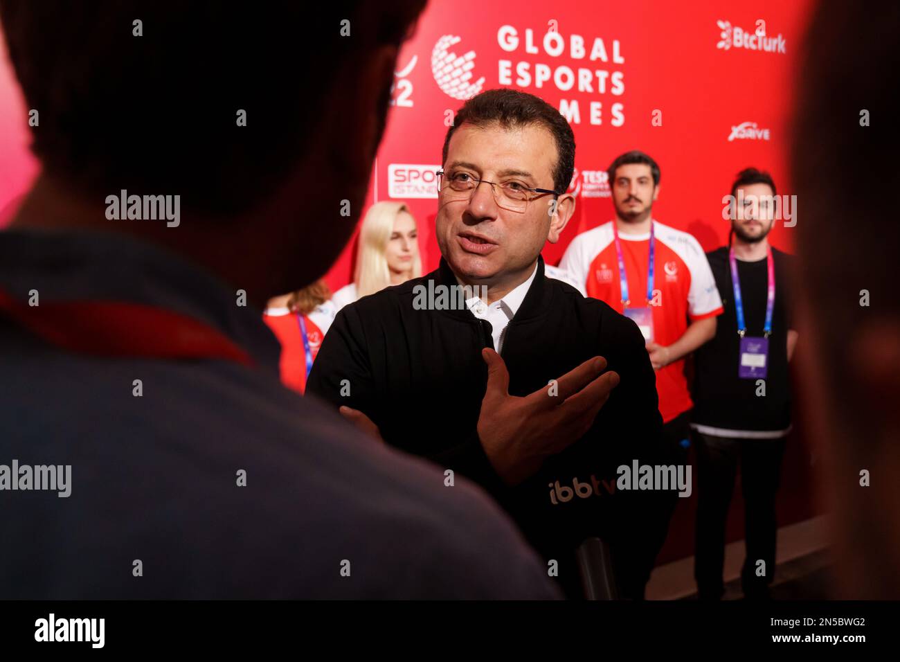 Istanbul Mayor Ekrem Imamoglu at the Istanbul 2022 Global Esports Games ...