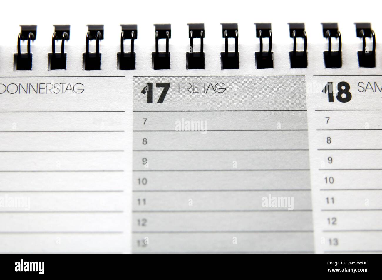 desk calendar in German, Friday 17 Stock Photo - Alamy